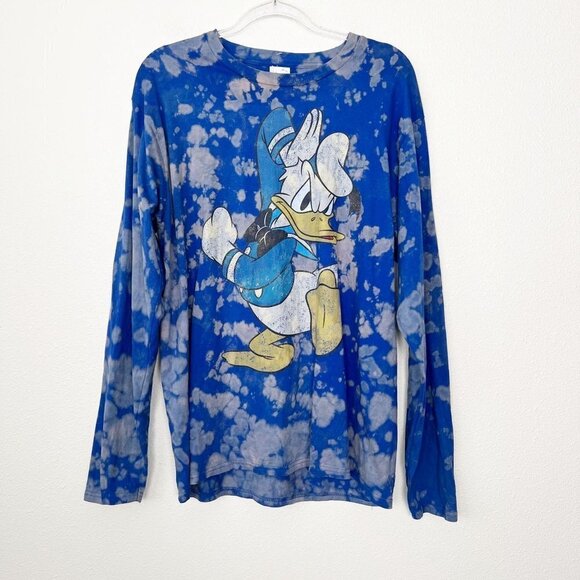 Disney | Shirts | Upcycled Custom Bleach Tie Dye Disney Donald Duck ...